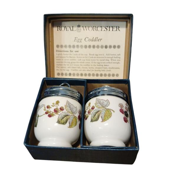Royal Worcester | Dining | Vtg Royal Worcester Porcelain Egg Coddler X2 ...